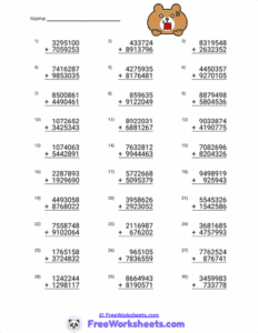 Hamster Digits Worksheet - FreeWorksheets.Com