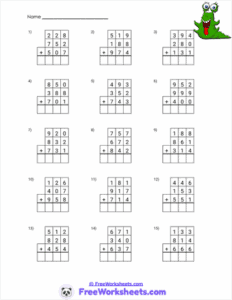 Three-Digit Addition Worksheets - FreeWorksheets.Com