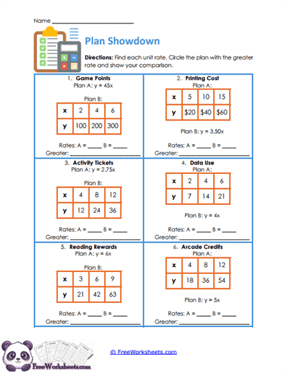 Plan Comparisons Worksheet - FreeWorksheets.com