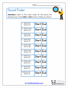 Beginning And Ending Sounds Worksheets | Kindergarten Phonemic Awareness