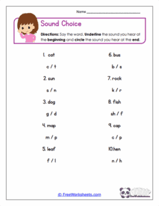 Beginning And Ending Sounds Worksheets | Kindergarten Phonemic Awareness