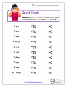 Beginning And Ending Sounds Worksheets | Kindergarten Phonemic Awareness