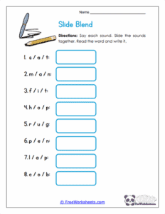 Blending And Segmenting Worksheets For Kindergarten - FreeWorksheets.Com