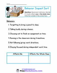 Classroom Rules & Expectations Worksheets - FreeWorksheets.Com