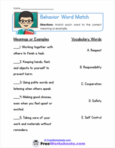 Classroom Rules & Expectations Worksheets - FreeWorksheets.Com
