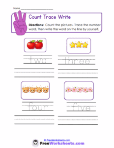 Count Trace Write Worksheet - FreeWorksheets.Com