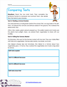 Compare & Contrast Worksheets For Grade 2 - FreeWorksheets.Com