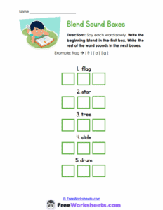 Consonant Blends Worksheets For Kindergarten - FreeWorksheets.Com