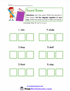 Sound Boxes Worksheet - FreeWorksheets.Com