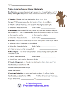 Dilations and Scale Factors Worksheets - FreeWorksheets.Com