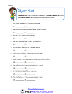 Object Identification Worksheet - FreeWorksheets.Com