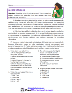 Grade 12 Reading Passages Worksheets - FreeWorksheets.Com