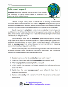Grade 12 Reading Passages Worksheets - FreeWorksheets.Com