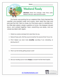 Fluency Worksheets For Grade 3 - FreeWorksheets.Com