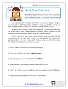 Showtime Practice Worksheet - FreeWorksheets.Com