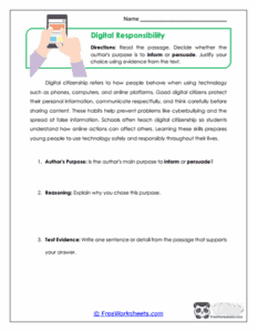 Grade 6 Reading Passages Worksheets For Grade 6 - FreeWorksheets.Com