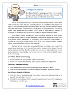 Grade 7 Reading Comprehension Worksheets | Analysis - FreeWorksheets.Com