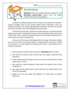 Grade 7 Reading Comprehension Worksheets | Analysis - FreeWorksheets.Com