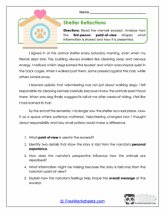 Grade 7 Reading Passages Worksheets - FreeWorksheets.Com