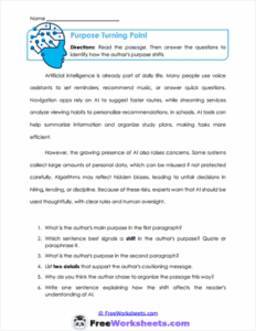 Grade 8 Reading Passage Worksheets - FreeWorksheets.Com