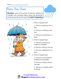 Inference and Analysis Worksheets For Kindergarten - FreeWorksheets.Com