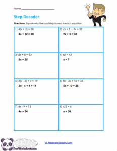 Step Logic Worksheet - FreeWorksheets.com