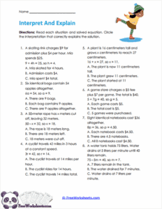 Meaning Choices Worksheet - FreeWorksheets.com