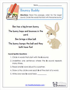 Kindergarten Reading Passages - FreeWorksheets.Com