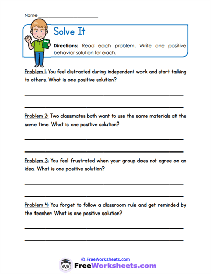 Solve It Worksheet - FreeWorksheets.Com