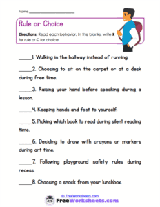 Behavior Worksheets | Printable PDFs - FreeWorksheets.Com