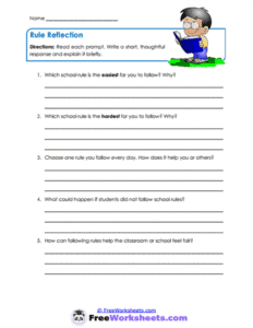 Reflection Writing Worksheet - FreeWorksheets.Com