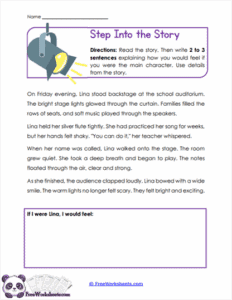 Step Into the Story Worksheet - FreeWorksheets.Com