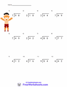 Solving Long Division Problems Worksheets - FreeWorksheets.Com