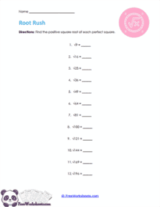 Root Facts Worksheet - FreeWorksheets.com