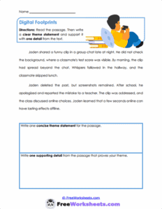 Digital Footprints Worksheet - FreeWorksheets.Com