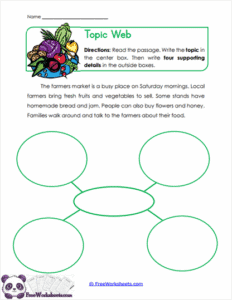Topic Web Worksheet - FreeWorksheets.Com